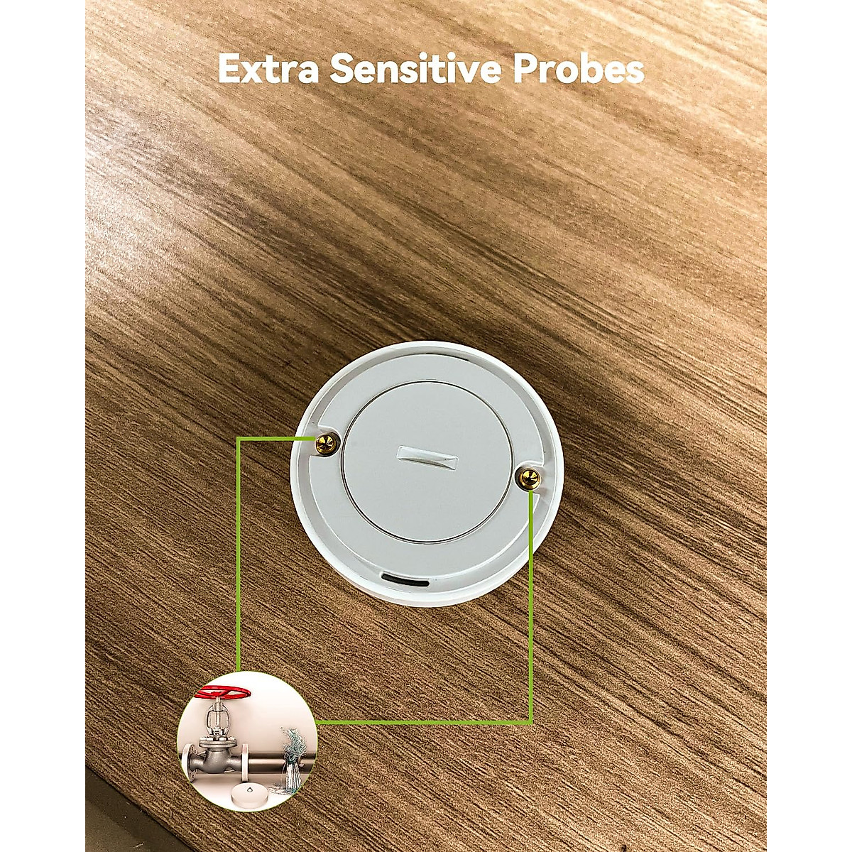 iAlarm Zigbee Water Leak Sensor, Requires Zigbee Hub, Monitor Your Entire Home for Leaks, Suitable for Kitchens, Bathrooms, Basements or Under Sink