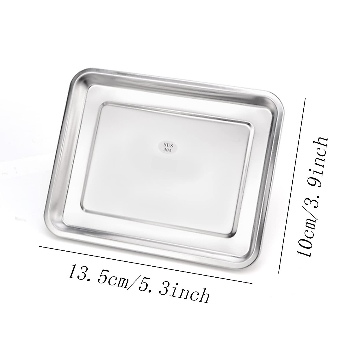 Tattoo Stainless Steel Tray - Usiriy 2 Pack 13.5" X 10" Stainless Steel Tattoo Trays Dental Tray Body Piercing Instrument Tool for Tattoo Supplies, Tattoo Kits