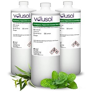 Eucalyptus Peppermint Scented, Bio-Ethanol, Clean Burning/Eco-Friendly (1000mL /32 oz.) - (Pack of 3)