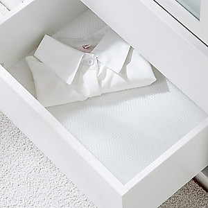 EVA Washable Waterproof Non-Adhesive Shelf Drawer Liner Roll for Refrigerator Kitchen Bathroom Cabinets Drawer Cupboard (Clear)