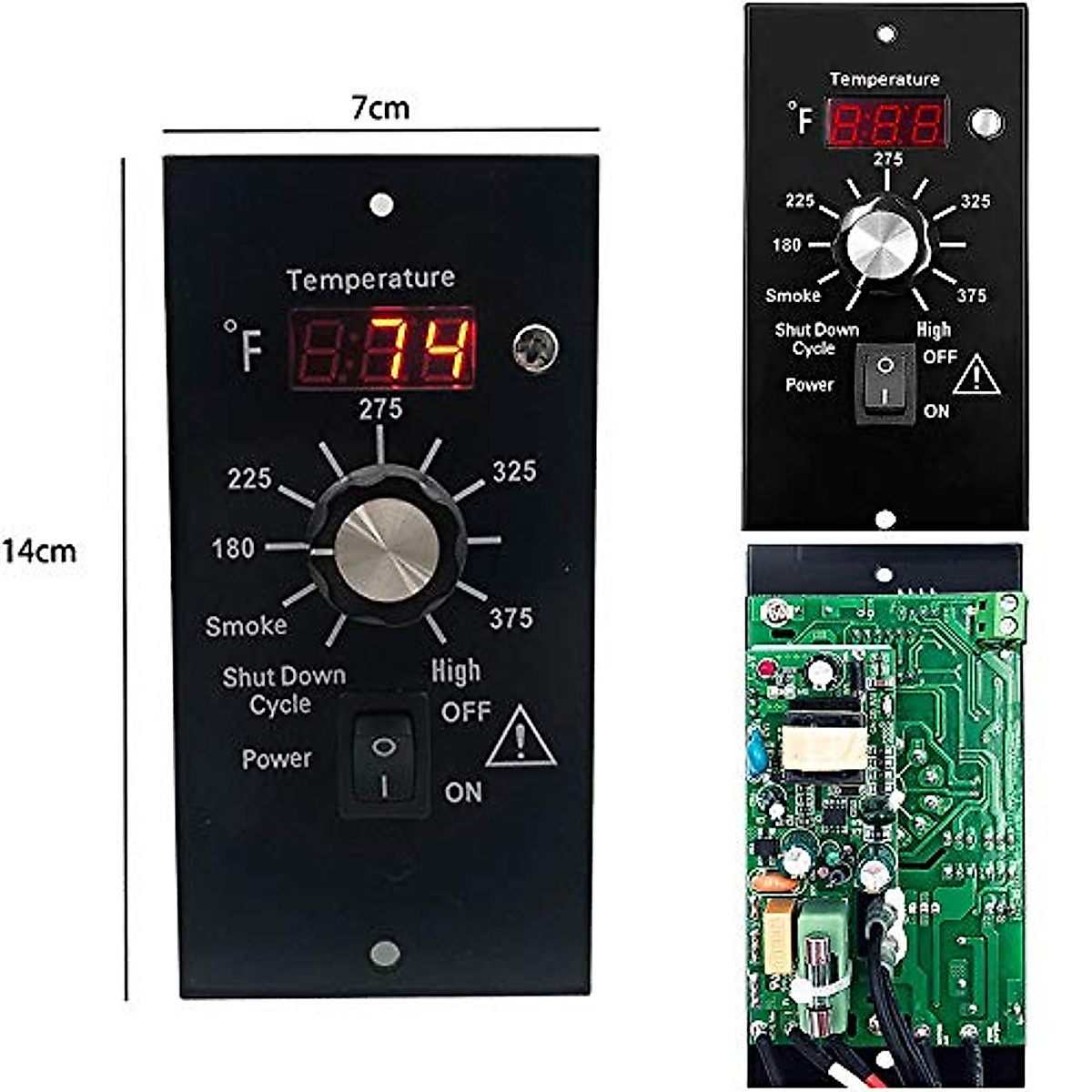 Digital Thermostat Pro Controller Compatible with Traeger Pellet Grills, Traeger Replacement Parts Upgrade Control Board Panel Temperature Thermometer, with RTD Temperature Sensor
