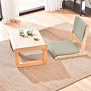 GGCG Tatami Chair Accent Furniture,Foldable Meditation Floor Chair, Living Room Chair Floor Seat, Portable Japanese Legless Chair,Lazy Sofa for Bay Window Meditation Reading,Balny Chair with Cushion