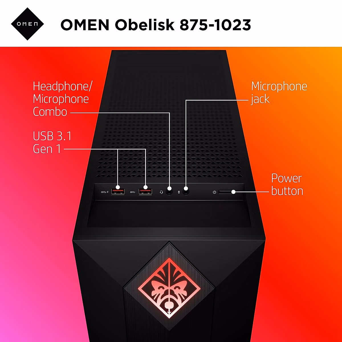 Omen by HP Obelisk Gaming Desktop Computer, 9th Generation Intel Core i9-9900K Processor, NVIDIA GeForce RTX 2080 SUPER 8 GB, HyperX 32 GB RAM, 1 TB SSD, VR Ready, Windows 10 Home (875-1023, Black)