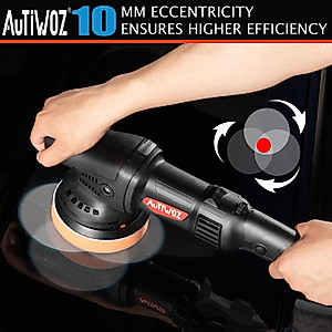 AUTIWOZ Car Buffer Polisher - 920W 5-inch Dual Action Polisher for Car Detailing, Random Orbital Polisher Waxer Kit with Detachable Handle & 6 Polishing Pads, 6 Variable Speeds 2800-5800RPM for Polish