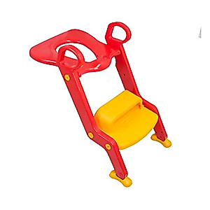 PENGJIE Folding Ladder Step Stool Ladder Stool Child Toilet Seat Potty Training Sturdy with Soft Cushion Folding Adjustable Safe Anti-Slip