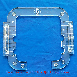 HONEYSEW Free Motion Quilting Template Series 5 with Quilting Frame for Domestic Sewing Machine Ruler (Heart Border Template)