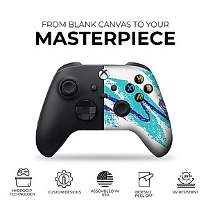 DreamController Kingdoom Hearts City Blue Custom X-box Controller Wireless compatible with X-box One/X-box Series X/S Proudly Customized in USA with Permanent HYDRO-DIP Printing (NOT JUST A SKIN