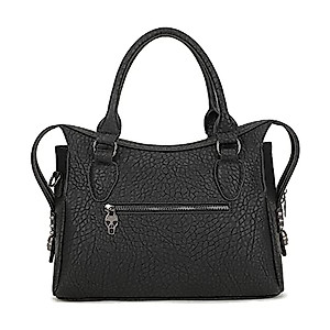 Downupdown Punk Skull Black Rivet Shoulder Bag Women Purse Casual Handbag