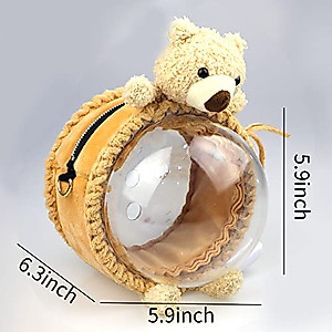 Toysructin Hamster Carrier Bag, Breathable Pet Guinea Pig Outgoing Carrier Bags, Adjustable Travel Sling with Detachable Single Shoulder Strap for Gerbils, Safe Small Animals Carrier Bag Outdoor