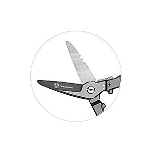Southwire - ESP-1 Tools & Equipment ESP1 Electrician Scissors DataComm Snips, Durable Serrated Blade, Built in Notches, Precise Control, Textured Grip Handle for Added Comfort, Nickle Finished Plate