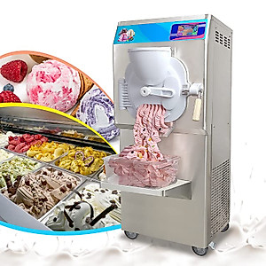 Kolice Commercial ETL certificate Hard ice Cream Machine, Gelato Hard ice Cream Making Machine, Italian Ice Machine, Hard ice Cream Maker, Batch Freezer-Italy Designed Extra Strong Door, 9-11 gal per Hour