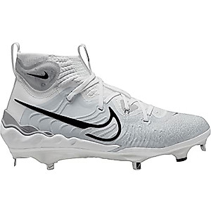 Nike Alpha Huarache NXT DJ6517-100 White-Black-Wolf Grey Men's Metal Baseball Cleats 9 US