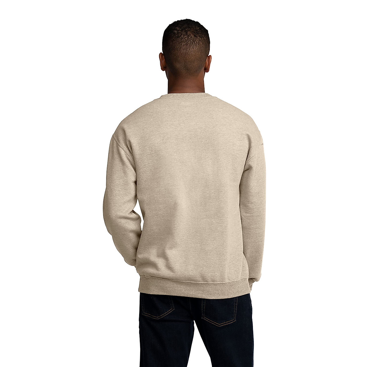 Fruit of the Loom Men's Moisture Wicking Eversoft Fleece Sweatshirt, Khaki Heather, X-Large