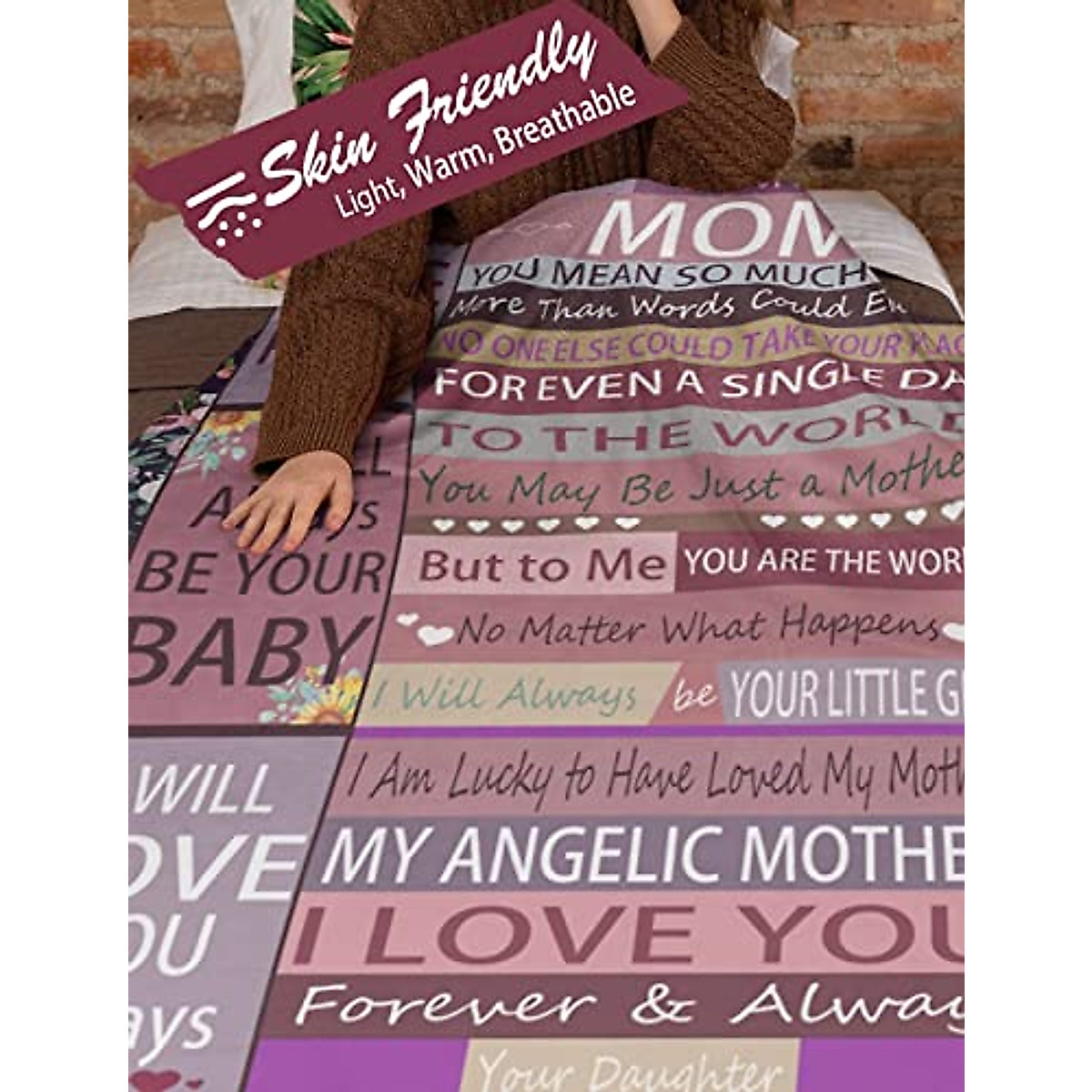 RFHBP Gifts for Mom, Gifts for Mom from Daughter, Mom Gifts, Birthday Gifts for Mom, Mom Birthday Gifts, Gift for Mom, for Mom Blanket 50" × 60"