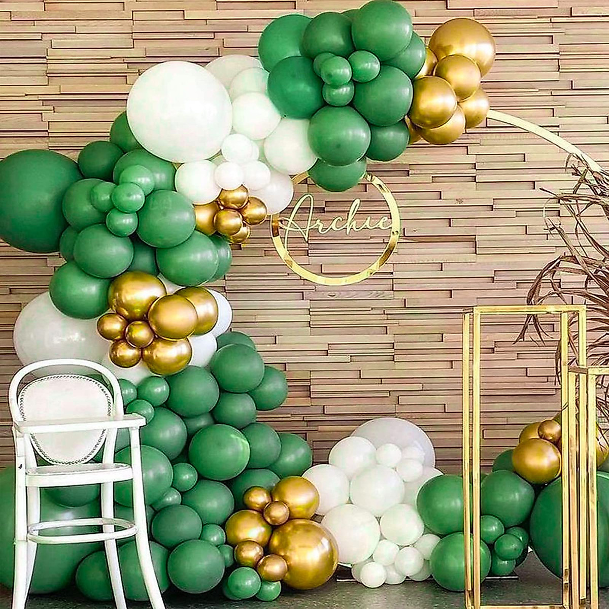 CANREVEL Metallic Gold Balloons - 100pcs Different Sizes 15/10/12/18 Inch Chrome Gold Latex Balloons Garland Arch Kit for Birthday Party Graduation Baby Shower Wedding Holiday Balloon Decoration
