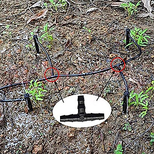 280 Pcs Barbed Connectors Irrigation Fittings Kit,Drip Irrigation Barbed Connectors 1/4''Tubing Fittings Kit for Flower Pot Garden Lawn(Straight Barbs,Single Barbs,Tees,Elbows,End Plug,4-Way Coupling)