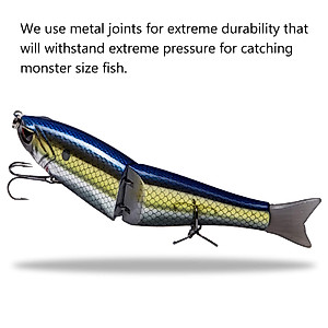 Bassdash SwimShad Glide Baits Jointed Swimbait Bass Pike Salmon Trout Muskie Fishing Lure