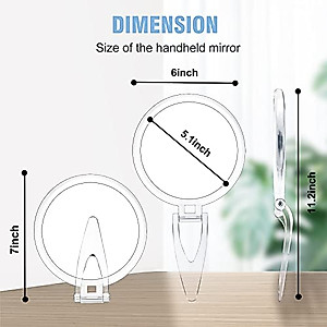 JMH 6Inch,20X Magnifying Mirror,Double-Sided Hand Held Mirror with 1X/20X Magnification,Foldable Makeup Mirror for Handheld/Stand,Use for Makeup Application,Tweezing,and Blackhead/Blemish Removal.