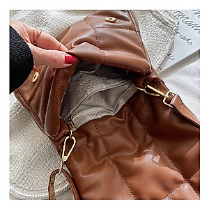 Stylish Cross-straddle Pillow Bag Women's One-shoulder Vintage Down Purse Bag Crossbody Bags for Women Y2k Bag (Black)