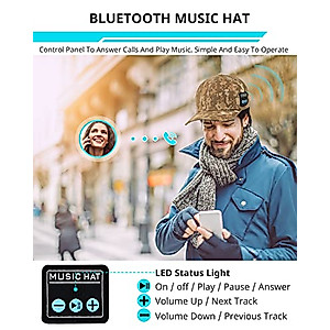 EDYELL Hat with Bluetooth Speaker Adjustable Bluetooth Hat Wireless Smart Speakerphone Cap for Outdoor Sport Baseball Cap is The Birthday Gifts for Men/Women/Boys/Girls