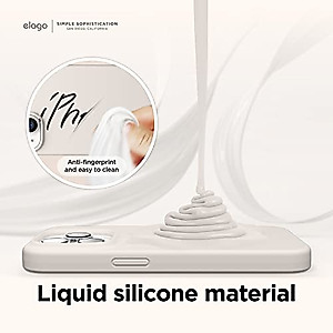 elago Compatible with iPhone 14 Plus Case, Liquid Silicone Case, Full Body Protective Cover, Shockproof, Slim Phone Case, Anti-Scratch Soft Microfiber Lining, 6.7 inch (Stone)