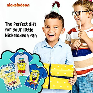 Nickelodeon Spongebob or Rugrats 3 Pack Boy's Graphic Tees, Cute Short Sleeve T-Shirts for Boys Pack of 22