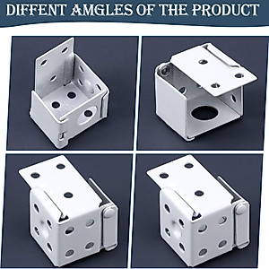 Hotop Blind Brackets Low Profile Box Mounting Bracket for Window Blinds, White (6 Pieces, 1 x 1 Inch)