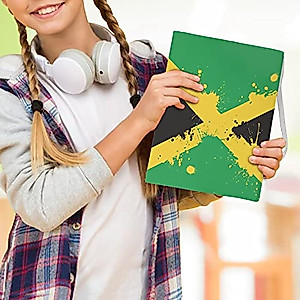 YEXIATODO Jamaica Flag School Supplies for Teen Girls Book Sleeve Cover for Paperbacks U.S. Flag Pack 3 Hardcover Textbooks up to 9" x 11", Office Supplies Perfect Back to School Gift