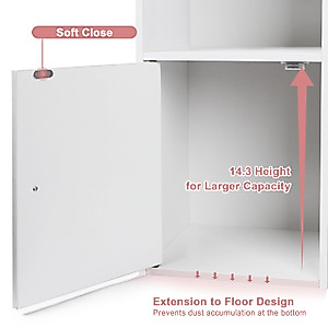 Xilingol Kids Toy Storage Organizer W/8 Removable Toy Bins, 4-Tier Toy Organizers W/6 Storage Cubbies, Kids Bookshelf and Toy Storage for Playroom, Bedroom, Kids Room, Classroom