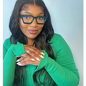 VISOONE Blue Light Blocking Glasses with TR90 Rectangle Frame and Chic Preppy Look for Women Men RIVER