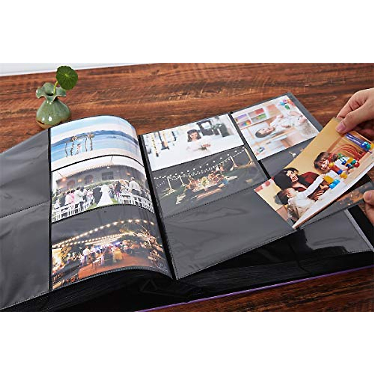Artmag Fabric Photo Album 4x6 600 Large Capacity for Family Wedding Anniversary Linen Album Holds 600 Horizontal and Vertical Photos (600 Pockets, Beige)