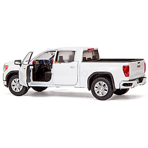 Showcasts 2019 GMC Sierra 1500 Denali Crew Cab Pickup Truck, White 79361/2D - 1/27 Scale Diecast Model Toy Car