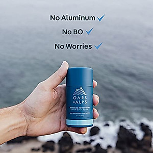 Oars + Alps Aluminum Free Deodorant for Men and Women, Dermatologist Tested and Made with Clean Ingredients, Vegan, Travel Size, Fresh Ocean Splash, 1 Pack, 2.6 Oz