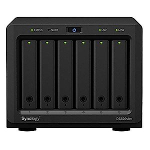 Synology DiskStation DS620slim iSCSI NAS Server with Intel Celeron Up to 2.5GHz CPU, 6GB Memory, 4TB (2 x 2TB) SSD Storage, DSM Operating System