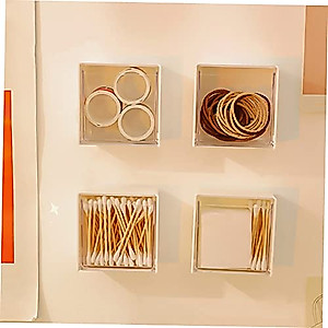 FOMIYES Box Desktop Storage Box Desktop Stand Cotton Pad Container Cotton Pad Dispenser Cotton Balls Swab Holder Cosmetic Pads Container Wall- Mounted Cotton Pad Holder Cotton Pad Box