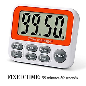 Digital Countdown Kitchen Timer - AIMILAR Count Up Down Magnetic Timer Clock with Loud Alarm Fast Setting for Cooking Baking Gym Students