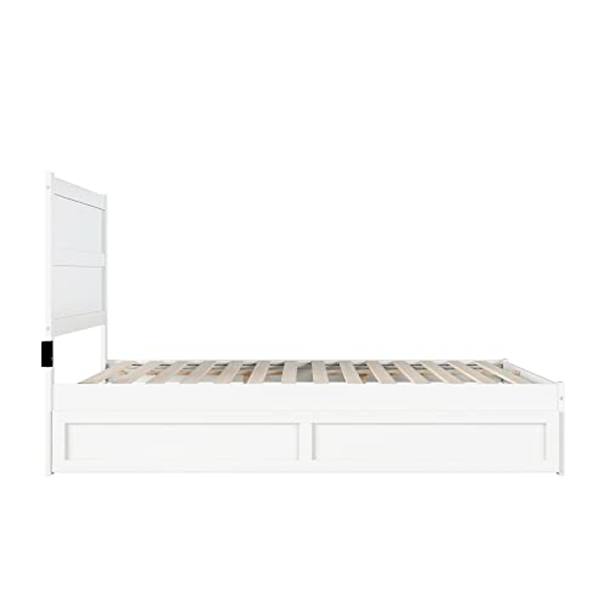 AFI NoHo Queen Bed with Twin Extra Long Trundle in White