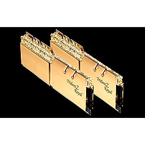 G.SKILL Trident Z Royal Series (Intel XMP) DDR4 RAM 16GB (2x8GB) 3200MT/s CL16-18-18-38 1.35V Desktop Computer Memory UDIMM - Gold (F4-3200C16D-16GTRG)