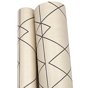 Yifely Geometry Shelving Paper Self-Adhesive Drawer Liner Waterproof Covering Shelf Dividers Entry Tables 17.7 Inch by 9.8 Feet