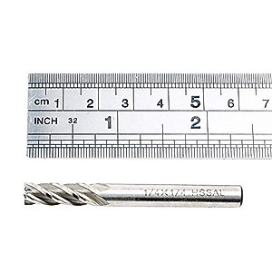 AUTOTOOLHOME 1/4 inch HSS 4 Flutes End Mills Milling Cutter End Drill Bit Straight Shank Pack of 2