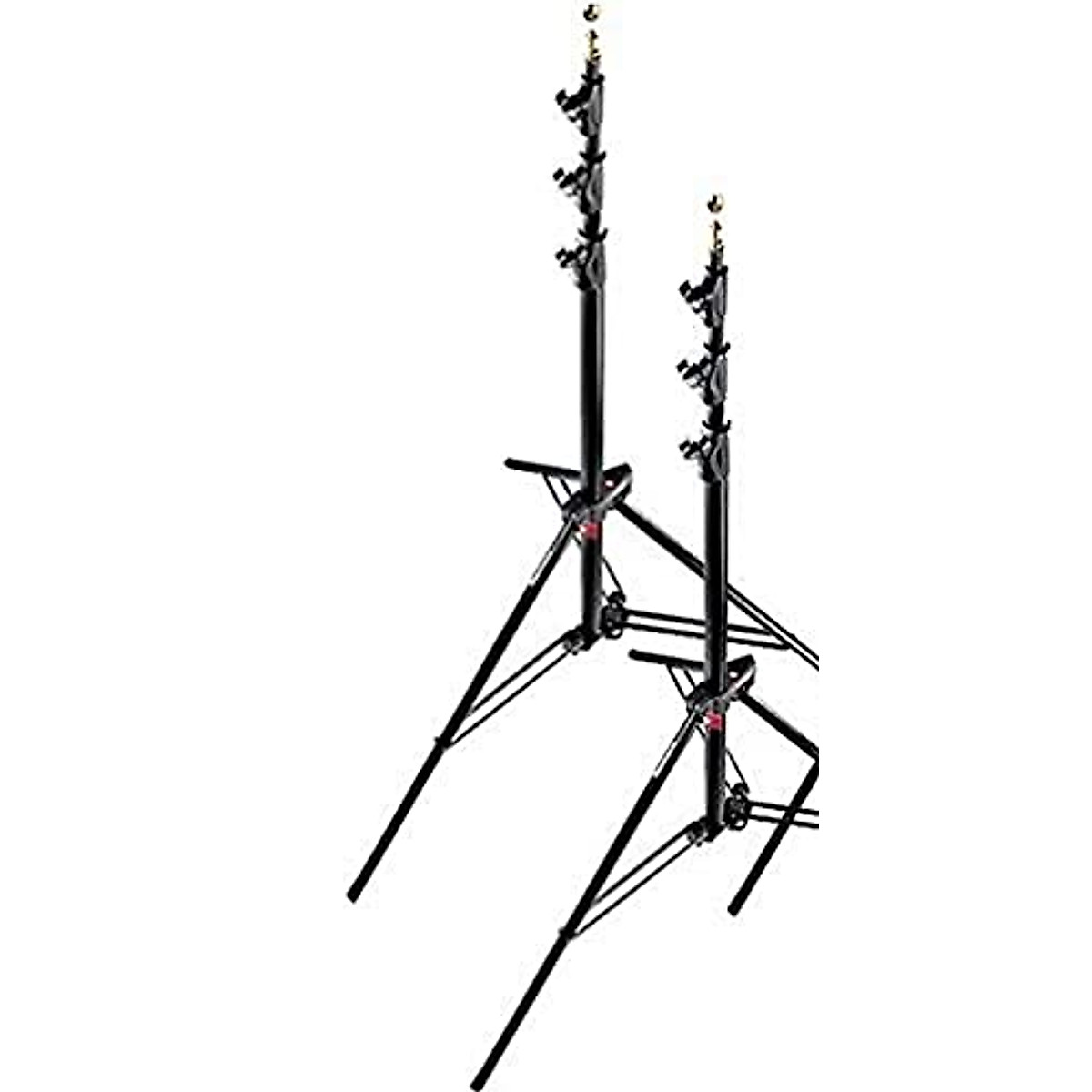 Manfrotto 1004BAC 144-Inch Air Cushioned Aluminum Master Light Stand with 4 Sections and 3 Risers, 3-Pack (Black)