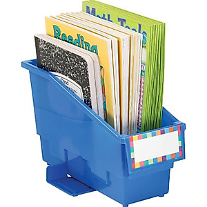 Durable Book and Binder Holders with Stabilizer Wing and Storage Rack - 6 Colors