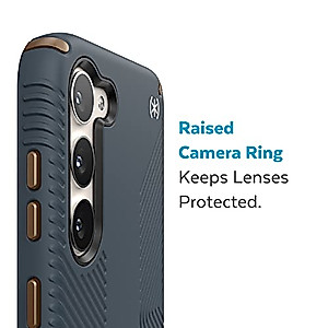 Speck Samsung Galaxy S23 Plus Case - Drop Protection, Extra Grip, Scratch Resistant & Shock-Absorbent Case for Galaxy S23 Plus - Slim Design S23 + Grip Case - Grey, Bronze, White Presidio2