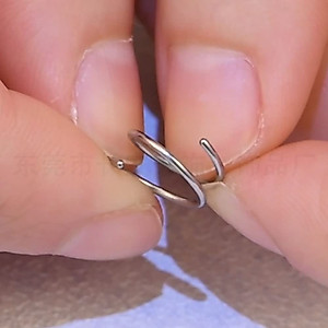 Double Hoop Nose Lip Ring Studs Nostril Cartilage Piercing Single Piercing Double Spiral Nose Rings Earring for Unisex 12PCS