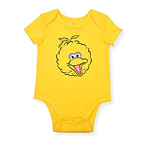 Sesame Street Baby Boys 5 Pack Short Sleeve Bodysuit for Newborn and Infants