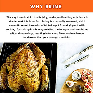 Fire & Flavor Cajun Turkey Brine Kit - Includes Bag and Poultry Seasoning for Roasting, Grilling, Smoking, and Frying Birds Up to 25 lbs