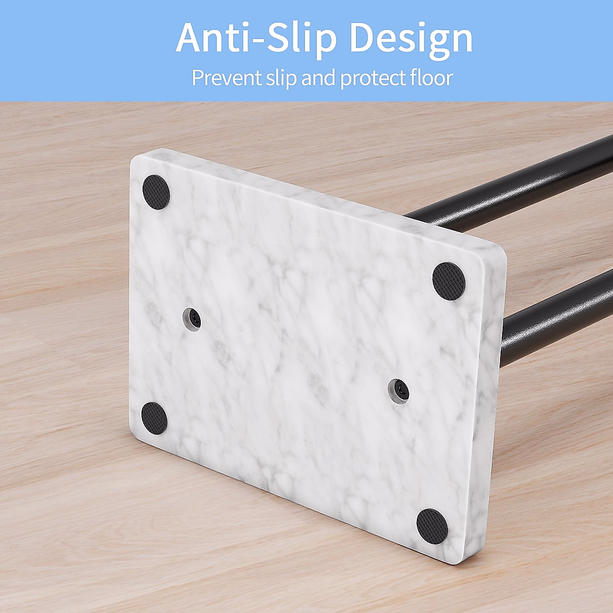 LSK 40 Inch Standing Towel Rack, 3 Tier Towel Holder Stand with Weighted Marble Base for Hanging Multiple Sizes Towels, Freestanding Towel Racks for Bathroom, Black