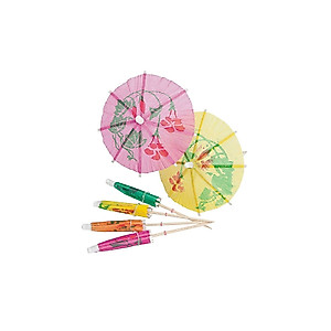 SHATCHI 72/144 Umbrellas Wedding Summer Party Food Drink Decorations Picks Sticks Cocktail Accessories & Cocktail, Assorted, Pack of 72