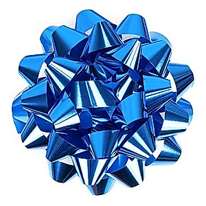 MAYPLUSS 9" Gift Bow, 1 Bows, Royal Blue, Perfect for Birthday, Holiday, Party Favors Decorations