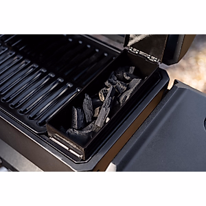 Masterbuilt® Electric Portable Charcoal Grill and Smoker with SteadyTemp Analog Temperature Control, Collapsible Cart and 200 Cooking Square Inches in Black, Model MB20040722